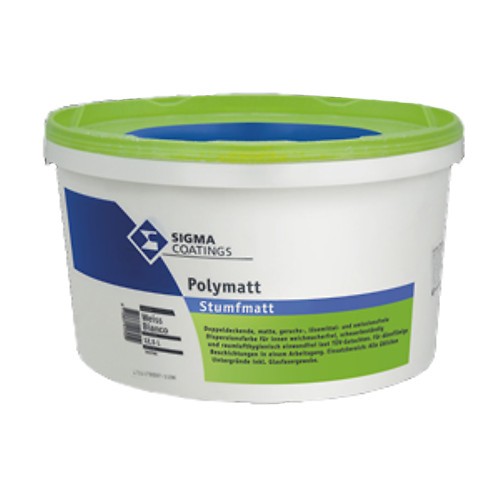 Farba lateksowa do wnętrz – głęboki mat Sigma Polymatt 10 l BAZA ZN, LN ...